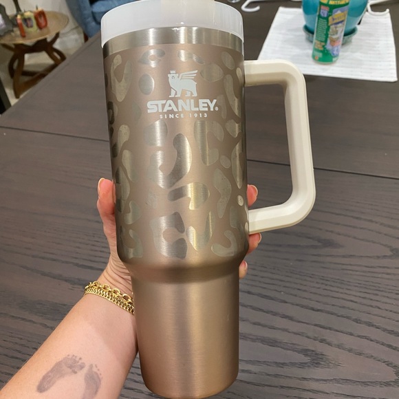 Stanley | Dining | Custom Stanley Engraved Rose Gold Leopard With Jrm ...